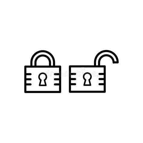 Padlock Icon Flat Vector Template Design Trendy Stock Vector Illustration Of Closed Close
