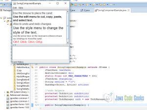 JAVA Swing Component Tutorial Java Code Geeks