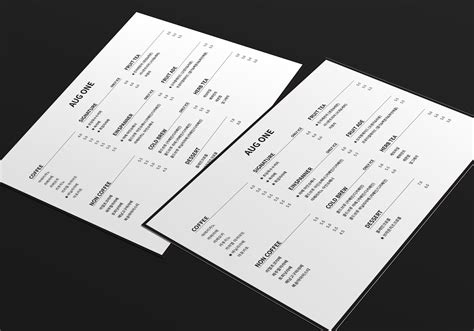 카페 메뉴판 디자인 메뉴판 포트폴리오 크몽