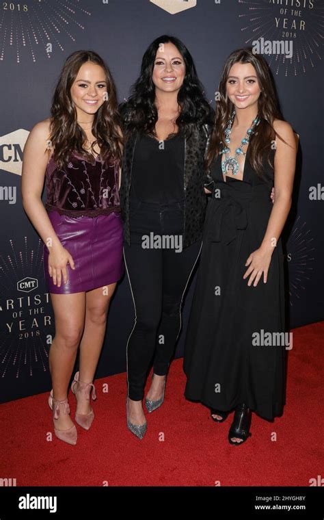 Sara Evans With Daughters Audrey And Olivia Schelske Attending The Cmt