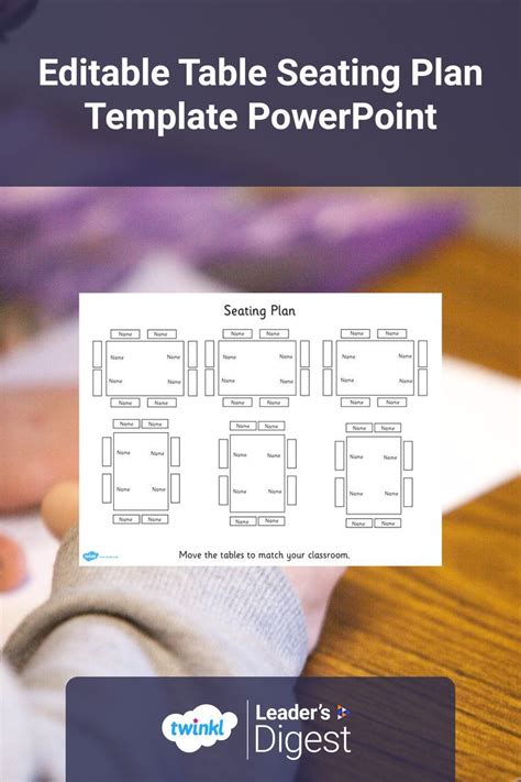 Editable Table Seating Plan Template Powerpoint
