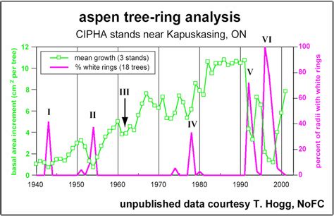 Tree Ring Analysis Showing Ftc Outbreak Cycle Compression Near
