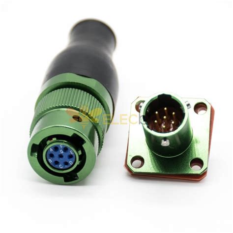 Circular Electrical Connector Y50ex Male Butt Joint Female 7 Pin