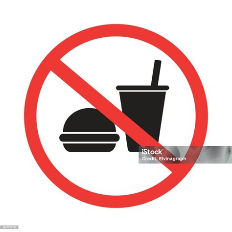 Interdiction De Manger Et De Boire Vecteurs Libres De Droits Et Plus D