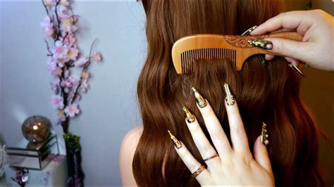 Asmr Hair And Back Soft Tracing Brushing Whispering Youtube