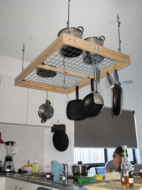 25 Diy Hanging Pot Rack Ideas For Your Kitchen Blitsy