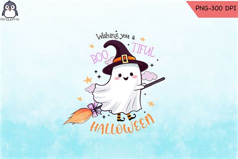 Wishing You A Bootiful Halloween Png Graphic By Penguprints · Creative