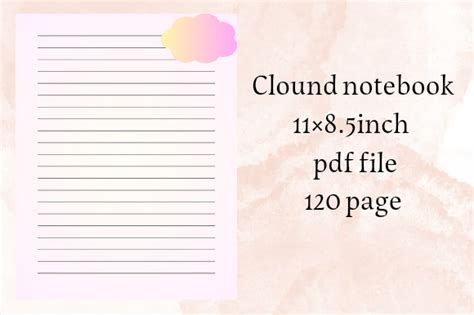 Cloud Notebook Graphic By Saradesign18 · Creative Fabrica