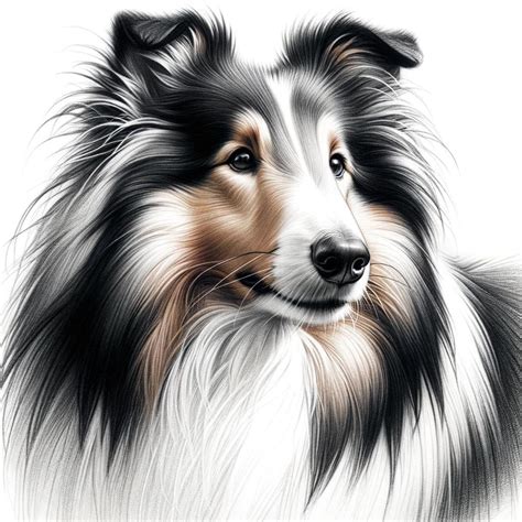 Kinley Rough Collie Sketch Sheltie Dogs Sheltie Rough Collie