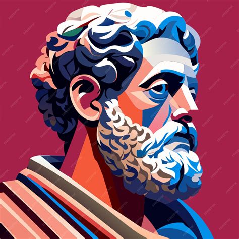 Premium Vector A Regal Portrait Of Aristotle The Great Greek