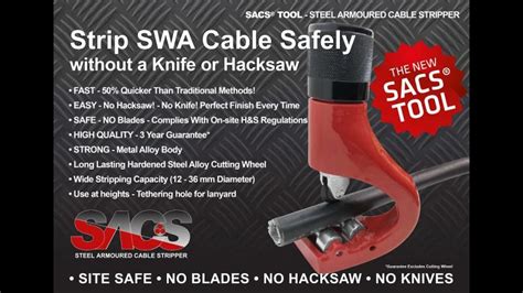 Sacs Swa Cable Cutting And Stripping Tool Demonstration By Amy The