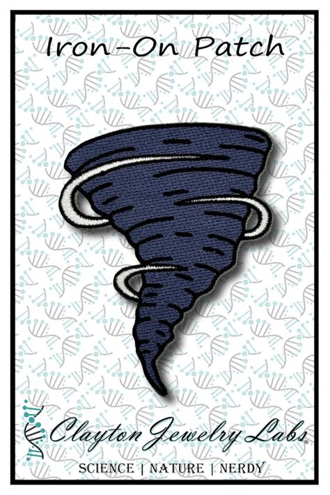 Tornado Embroidered Iron On Patch Etsy