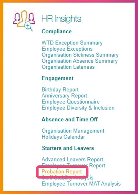 Probation Date Capture And Reporting S4labour