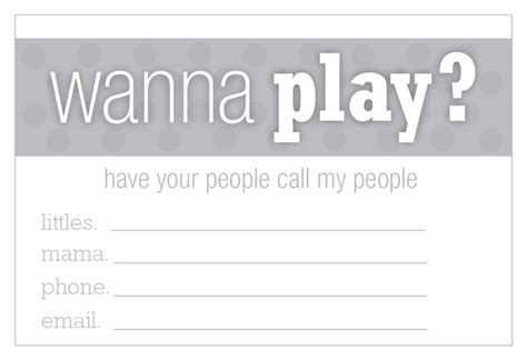 Free Printable Play Date Cards Free Printable Hub