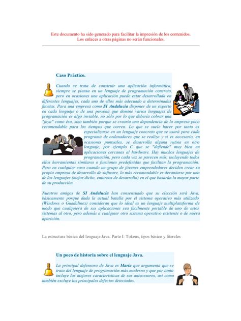 Unidad 7 La Estructura Básica Del Lenguaje Java Parte I Tokens Tipos Básico Y Literales Pdf