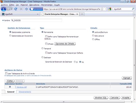 Los índices En Oracle Creación Eliminación Reconstrucción Proyecto A