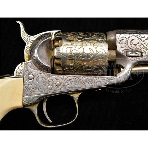 Two Custom Engraved Colt Model 1851 Navy Percussion Revolvers