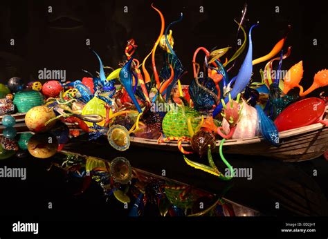 Dale Chihuly Glass Sculpture Chihuly Garden And Glass Seattle Stock