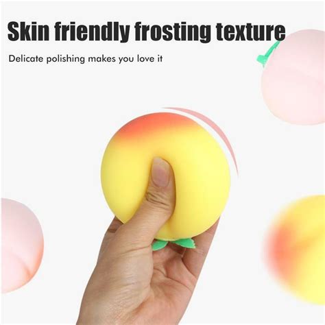 복숭아 모양 안티 스트레스 공 소프트 실리콘 장난감 시뮬레이션 과일 어린이 공을 쥐어 짜기 어린이 및 성인 참신하고 웃긴 장난감