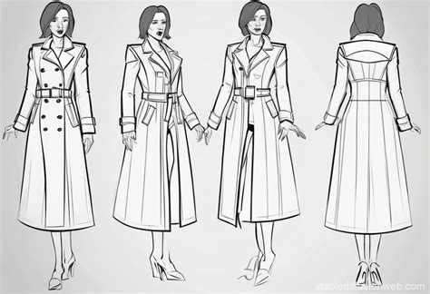 Long Coat Model Sheet Stable Diffusion Online