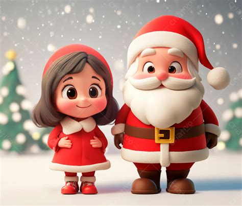 Personagem Do Papai Noel E Mamãe Noel 3d Download 104686 Criativo