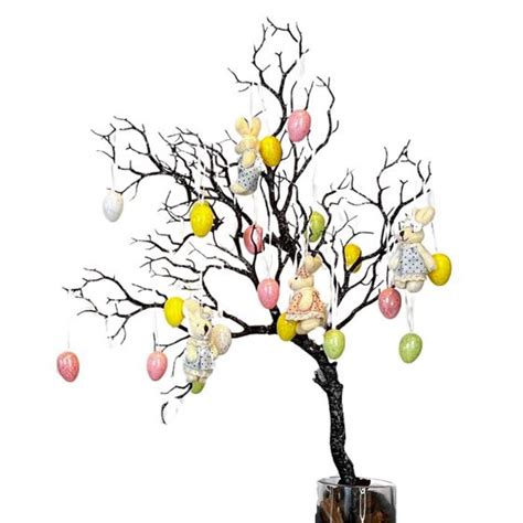 Árvore Osterbaum Com Ovos E 4 Coelhos 90x45x8cm Páscoa Inigual