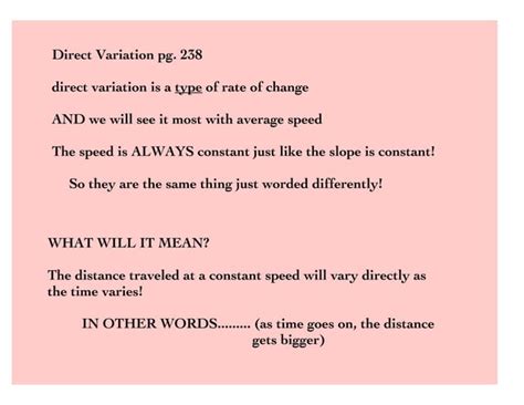 5 3 Direct Variation Notes Ppt