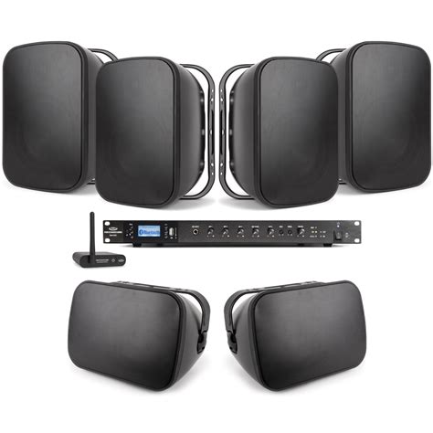 Commercial 70 Volt Outdoor Speaker System With 6 S61 Outdoor Speakers