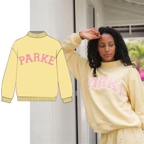 Parke Tops New Parke Heritage Varsity Mockneck Sweatshirt Miami