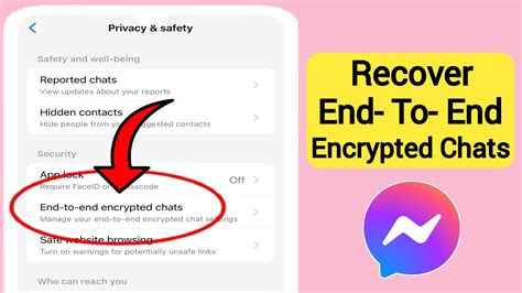 How To Recover End To End Encrypted Chats On Messenger 2024 Youtube