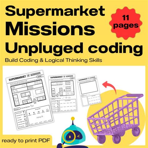 Unplugged Coding Debug It Supermarket Missions Stem Logic Activity