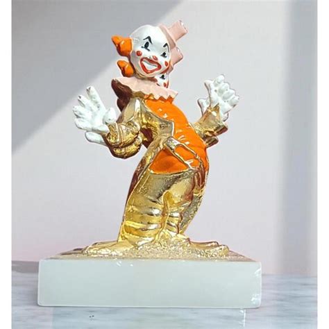 Toys Vintage Italian Clown Figurine Circa 196s Style Genuine Marble