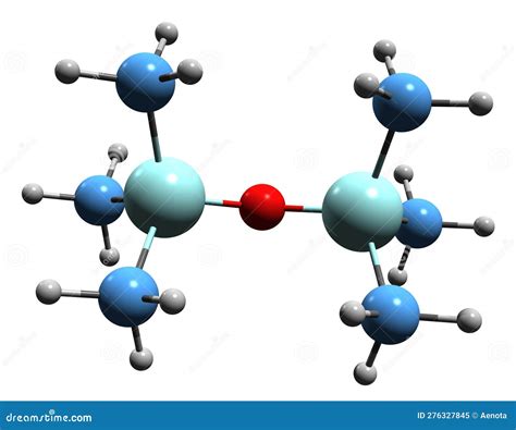 Polydimethylsiloxane Molecule Silicone Polymer Molecular Structure Isolated 3d Model Van Der