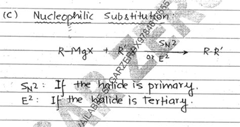 C Nucleophilic Substitutionsn2 If The Halide Is Primary E2 If Th