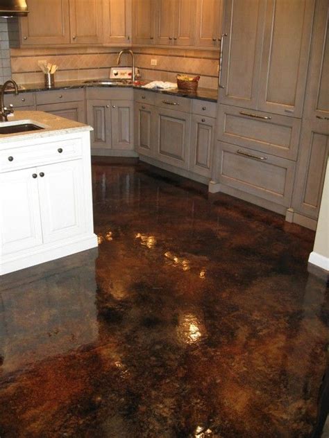 Acid Stained Concrete Kitchen Floor Flooring Ideas