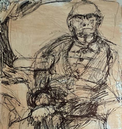 Fiona Burrows Art My Papa Visiting The Fam This Weekend And Doing Some Sketching From Life