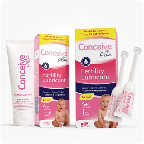 Fertility Lubricant 75ml Tube + 8x 4g Applicators – Conceive Plus® Europe