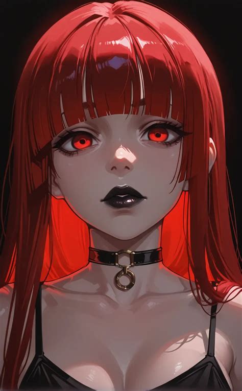 Red Hair Cyberpunk Girl With Black Lipstick Ai Image Gallery Diffus