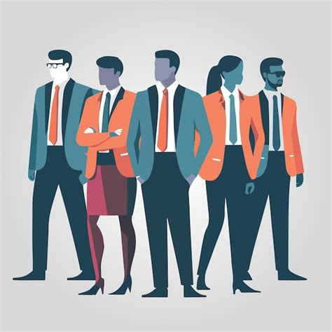 Premium Vector Professional Business Executives Team Vector Illustration