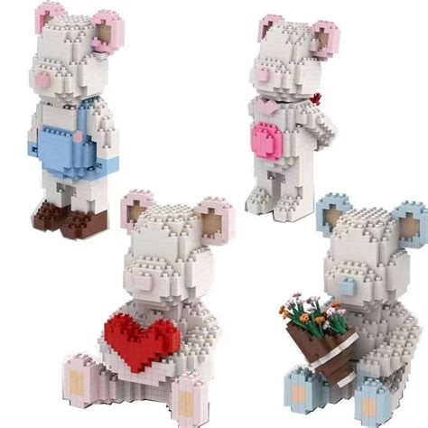 K V Toy Brick Cute Mini Bear Brick Series Block Shopee Malaysia