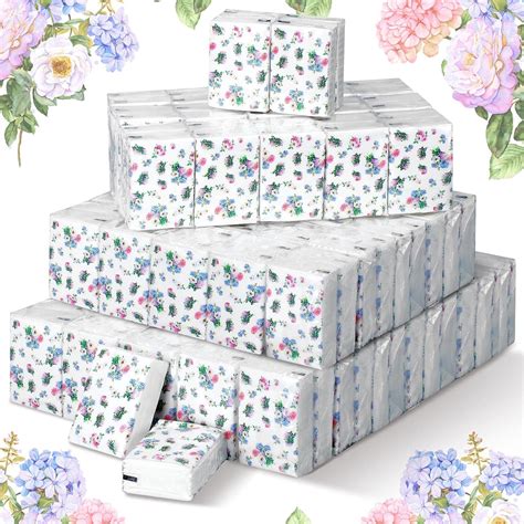 100 Pack Mini Tissue Packs Bulk 3 Ply Travel Tissues Packs