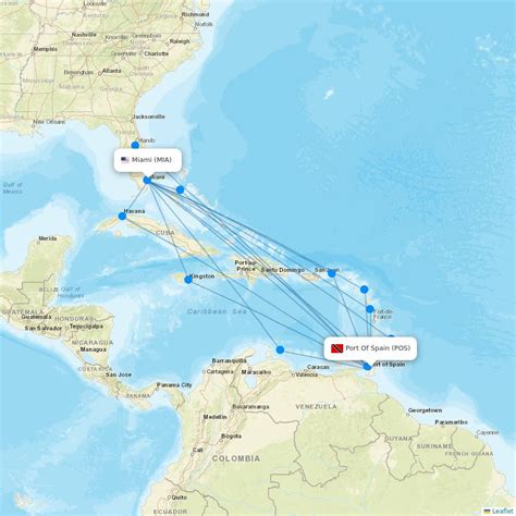 Caribbean Airlines Routes Bw 2026 Map Flight Routes
