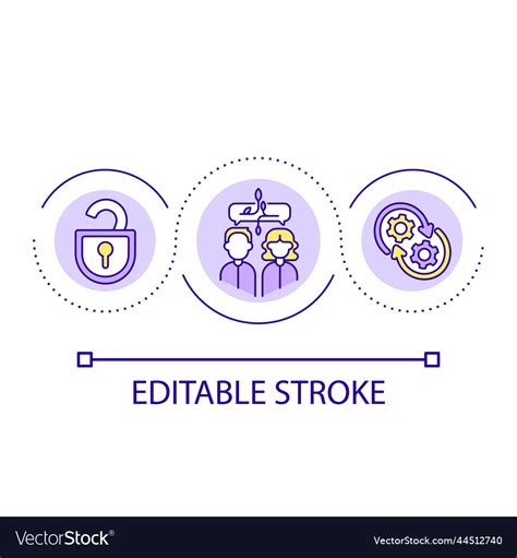 Building Mutual Relationship Loop Concept Icon Vector Image