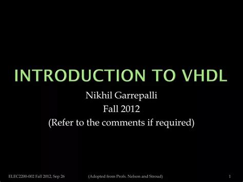 Ppt Introduction To Vhdl Powerpoint Presentation Free Download Id