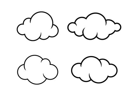 Clouds Line Drawing
