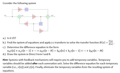 Solved Consider The Following System A Is It LTI B Find Chegg