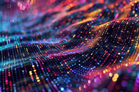 Abstract Background Of Binary Code Premium Ai Generated Image