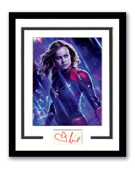 Brie Larson Signed Cut 11x14 Custom Framed Avengers Endgame Autographe