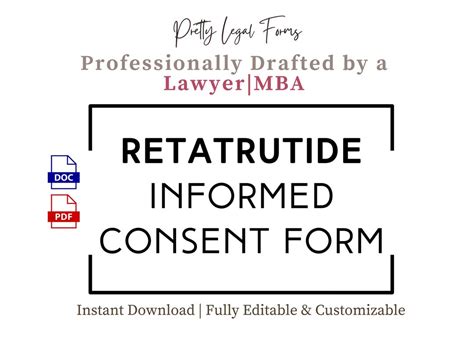 Retatrutide Consent Form Peptide Therapy Informed Consent Template Glp1