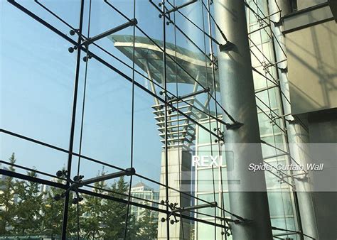 Spider Glass Curtain Wall System Structural Glazed Point Supported